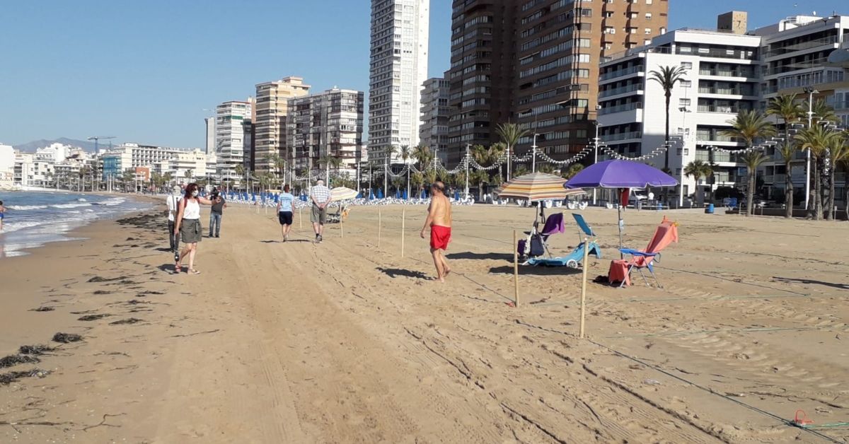 Benidorm reobri les platges amb l’arena marcada per zones - À Punt